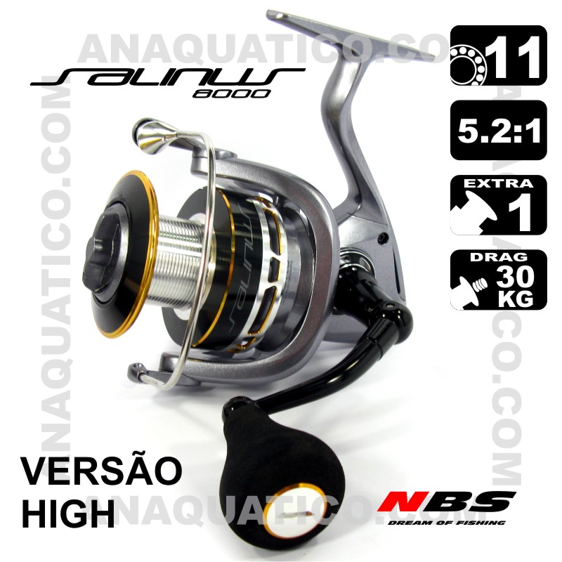 CARRETOS : NBS SALINUS HI 10+1 BB / Drag 30Kg / R5.2:1